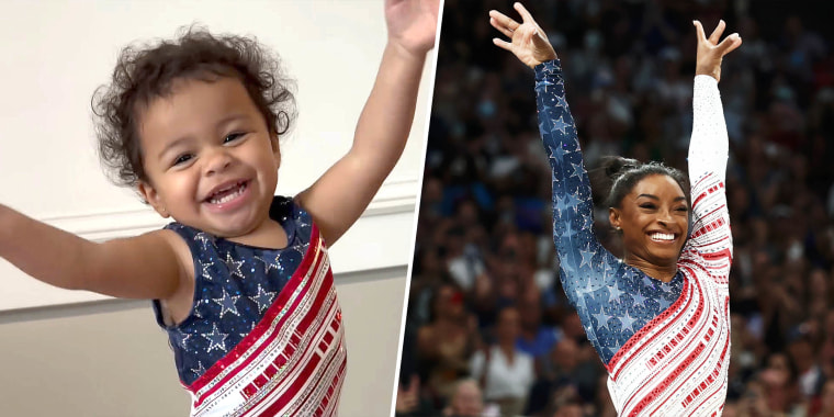 Simone Biles' Niece Ronni Twins In Tiny Matching Leotards