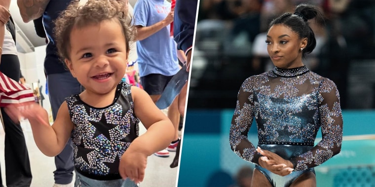 Simone Biles' Niece Ronni Twins In Tiny Matching Leotards