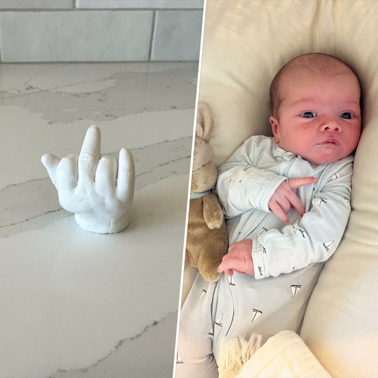 Mom Makes Cast Mold Of Her Newborn Baby’s Hand & Gets A Surprise