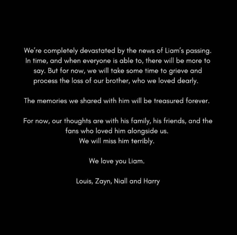 Read One Direction’s Joint Statement After Liam Payne’s Death
