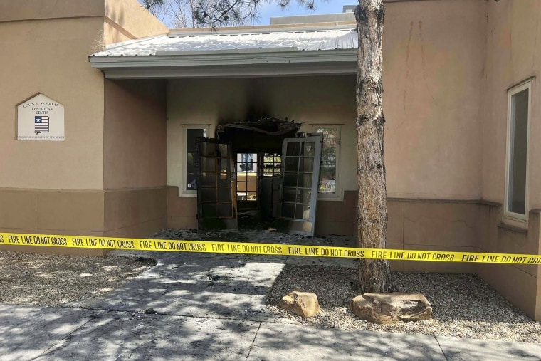 Authorities investigate damaging fire at New Mexico's GOP headquarters