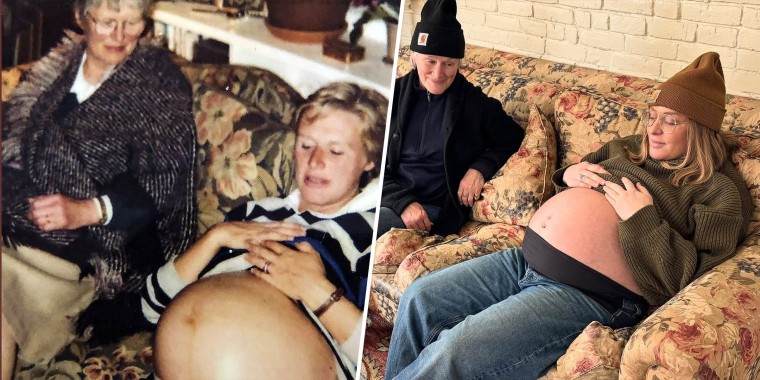 Glenn Close’s Pregnant Daughter Re-creates Classic Family Photo