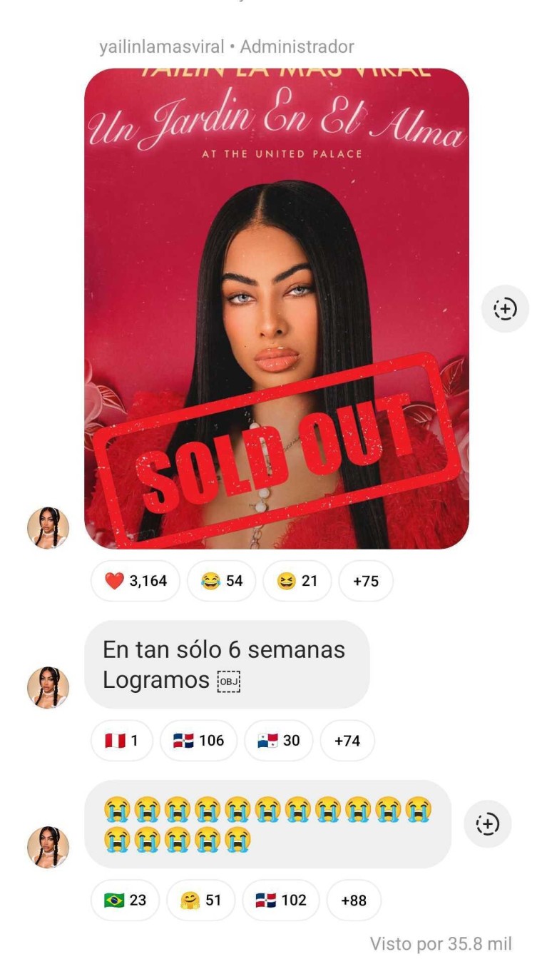 Yailín ‘La Más Viral’ llora de emoción al anunciar nuevo récord