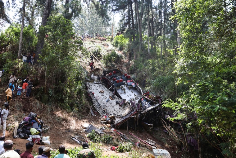 Passenger bus skids off a cliff in Sri Lanka, killing 21 people and ...