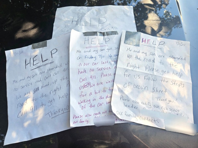 California Mom Rescued With Son Describes Ordeal, Leaving Notes