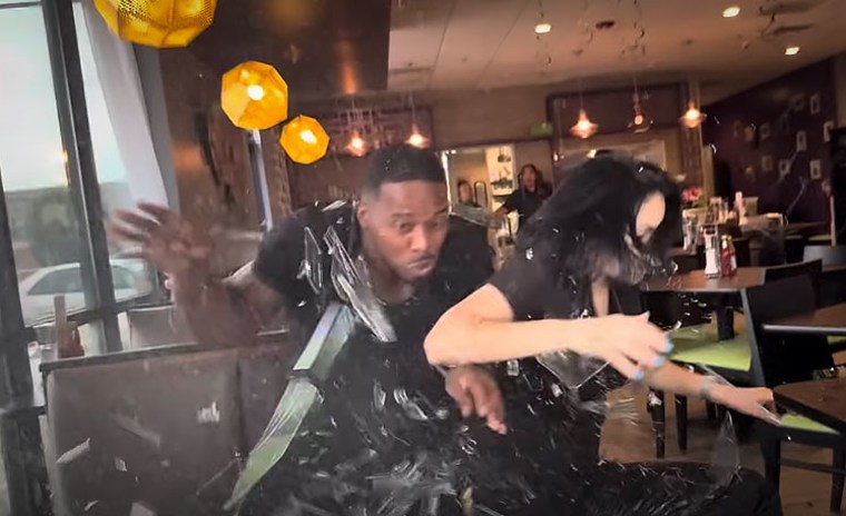 Food influencers injured after car slams into restaurant as they recorded a review