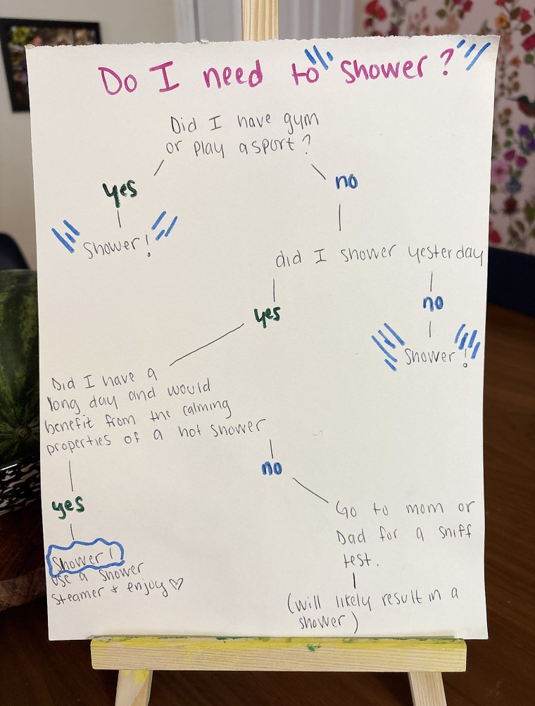 Mom Creates 'Do I Need a Shower?' Flow Chart for Preteen Kids
