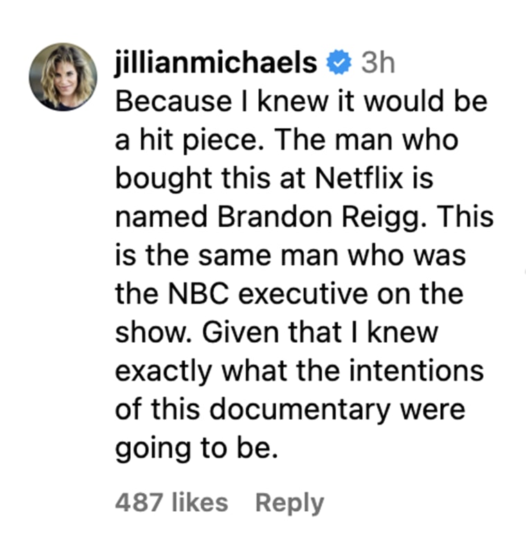 Jillian Michaels Breaks About 'Biggest Loser' Docuseries