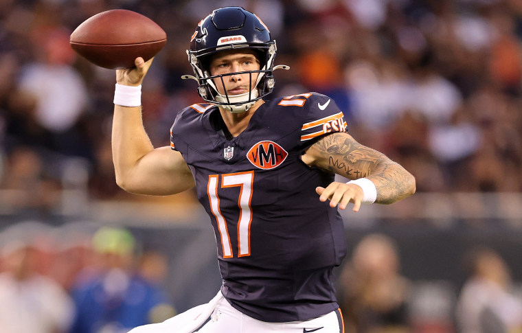 Chicago Bears' Tyson Bagent Tears Up Commenting on Contract Extension