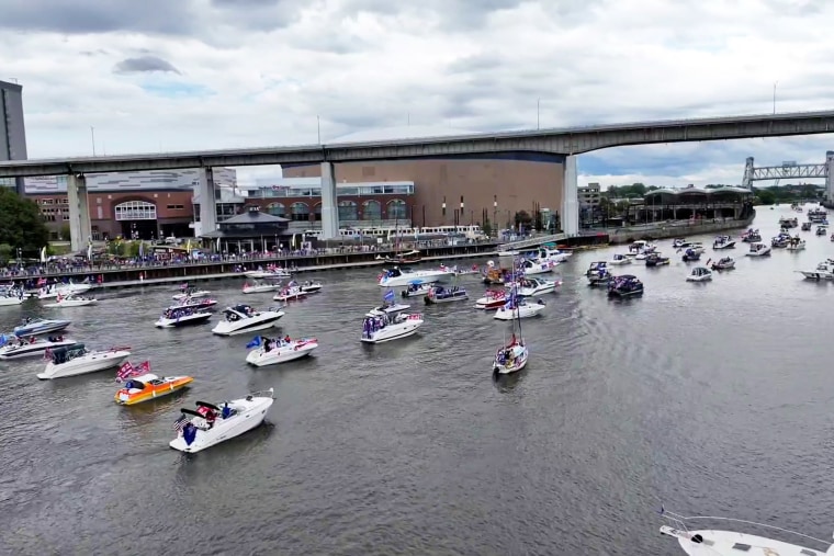 Bills fans bring hope and rowdy vibes in annual boat parade to begin a ...