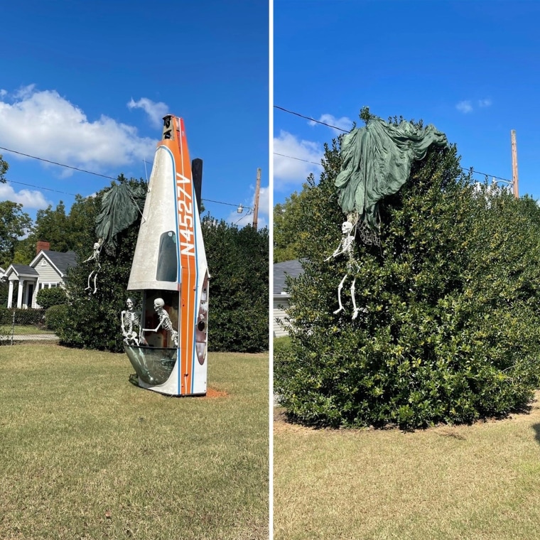 Family's Burning Home Halloween Decorations Are Causing Controversy