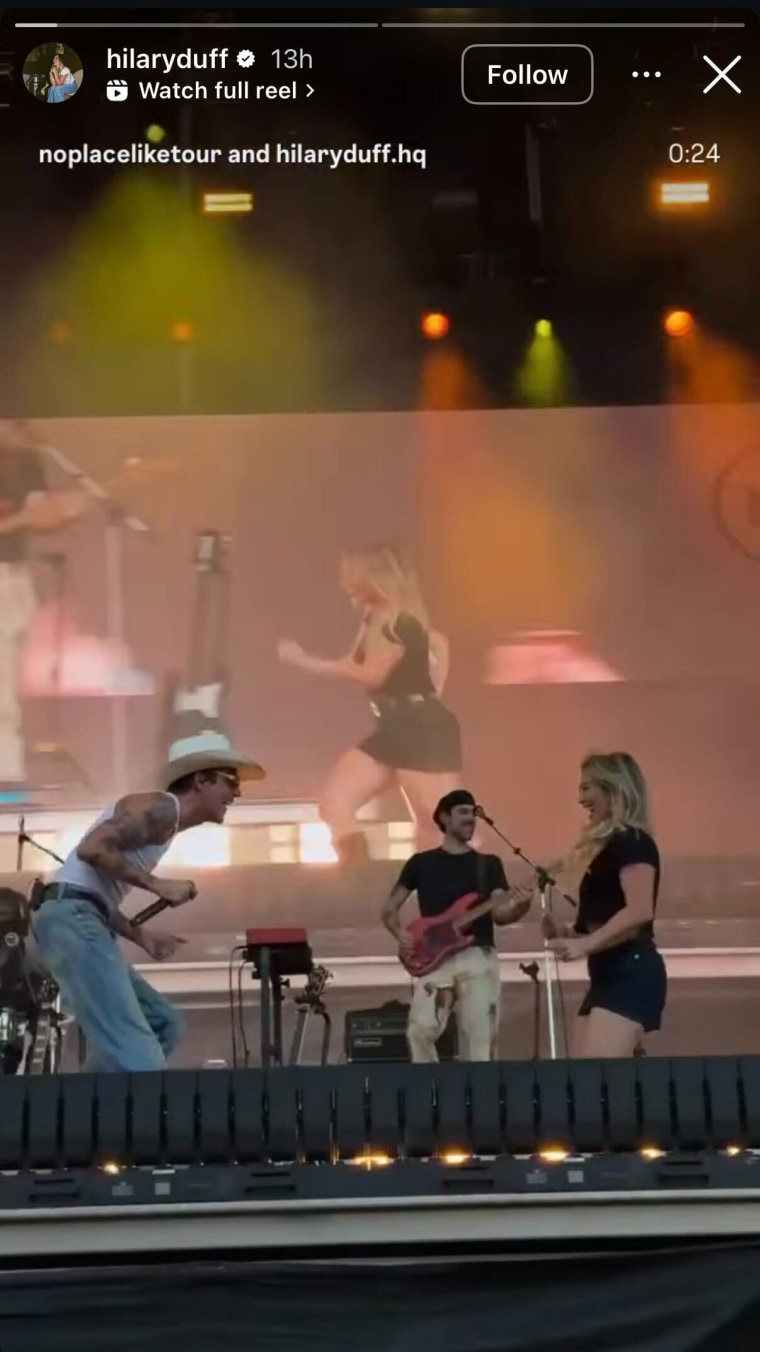 Hilary Duff Makes Surprise Appearance on Stage as Role Model's 'Sally'