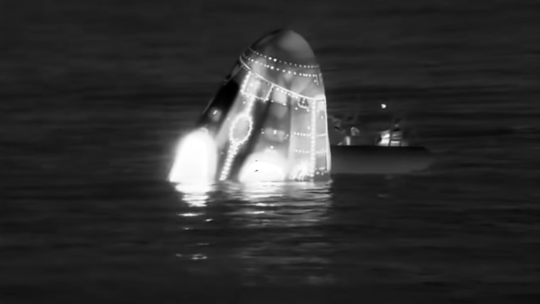 NASA astronauts splash down after leaving space station early due to a ...