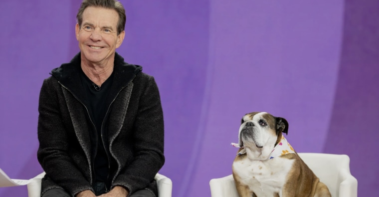 Dennis Quaid's Dog Peaches Makes Anchors Laugh During TODAY Interview