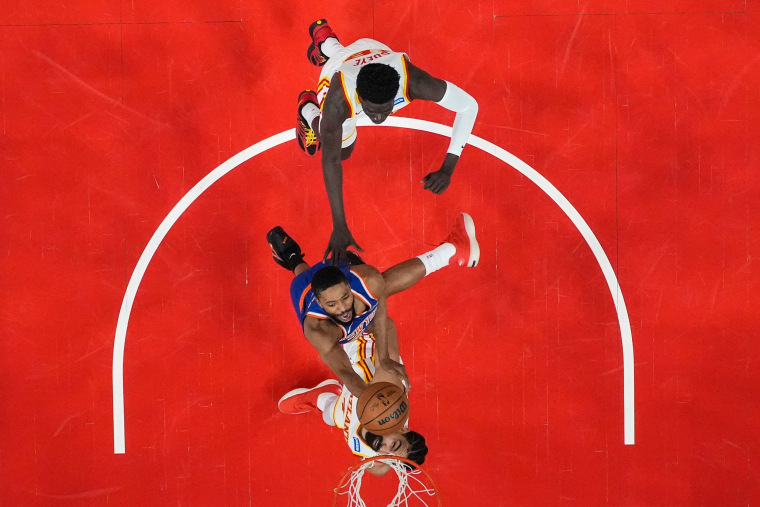 Knicks top Hawks by eye-popping margin in record-setting playoff rout