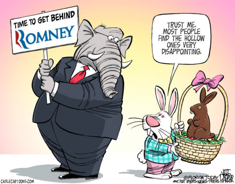 Five Easter cartoons about the 2012 primary