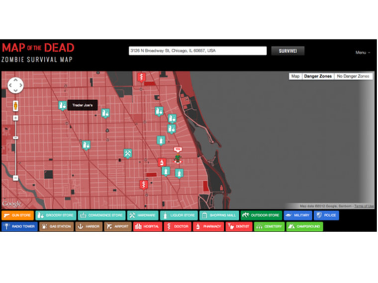 Survive zombie apocalypse with 'Map of the Dead'