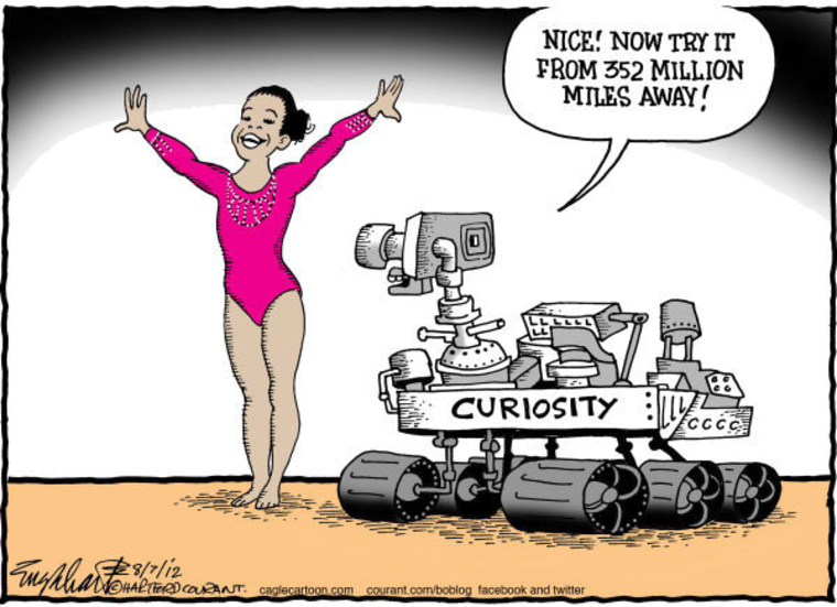 Five Mars Curiosity cartoons