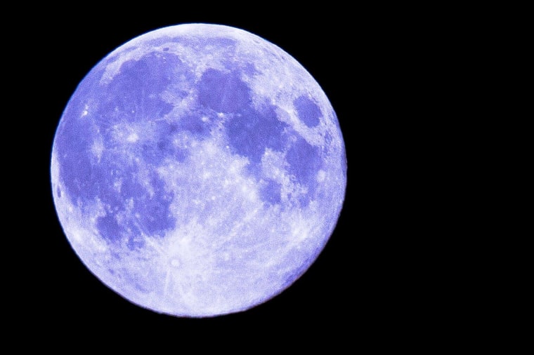 Blue moon shines around the world