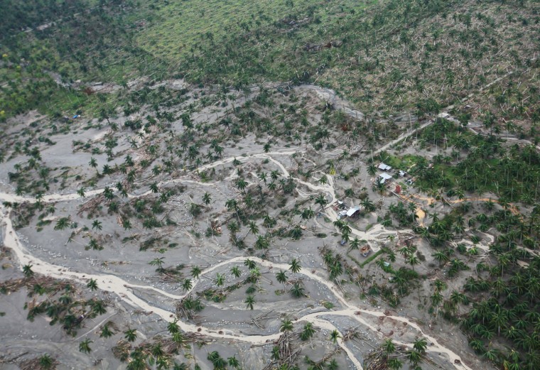 Aerial photos reveal damage from Typhoon Bopha