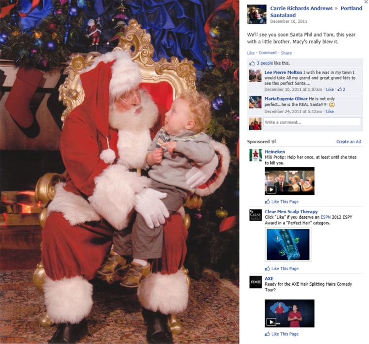 Discomfort and joy: This Santa loves mall, wet diapers and all