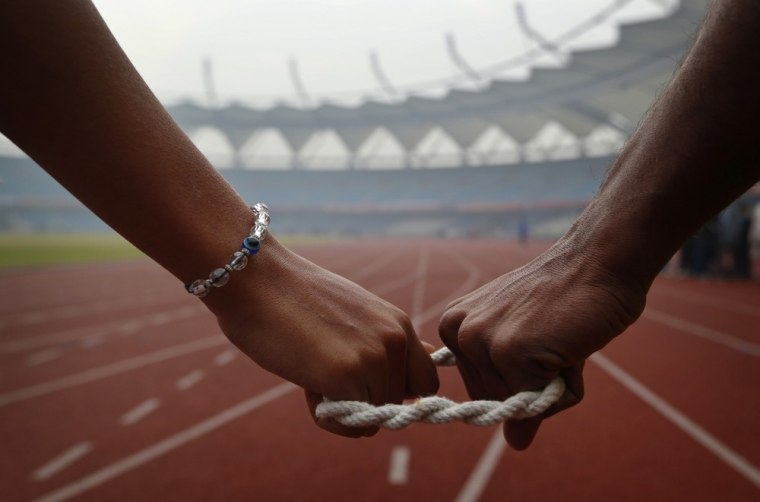 Blind athletes compete for gold in New Delhi