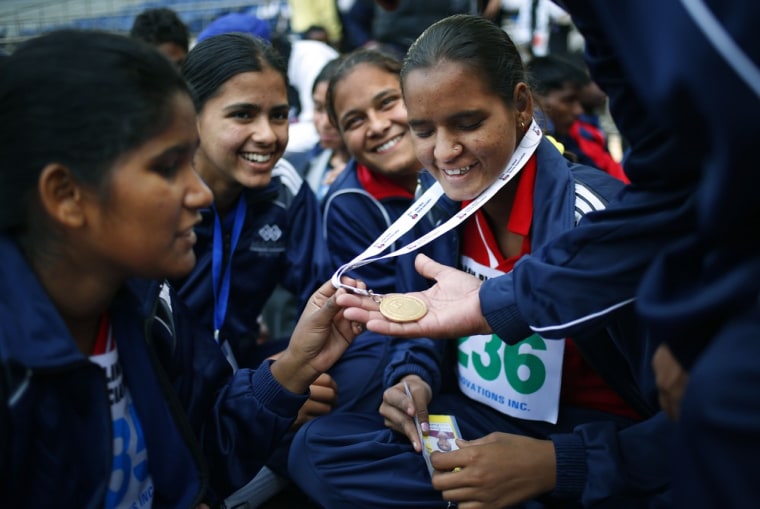 Blind athletes compete for gold in New Delhi