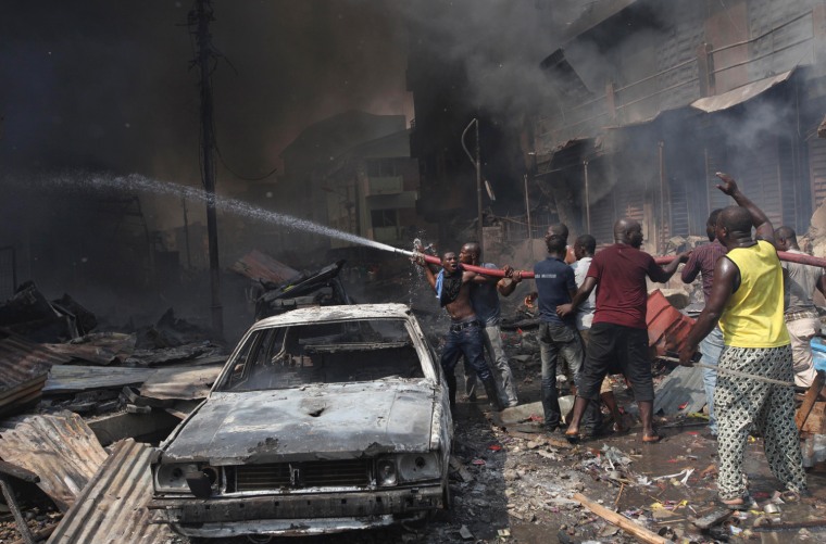 Blaze consumes Nigerian warehouse, nearby homes