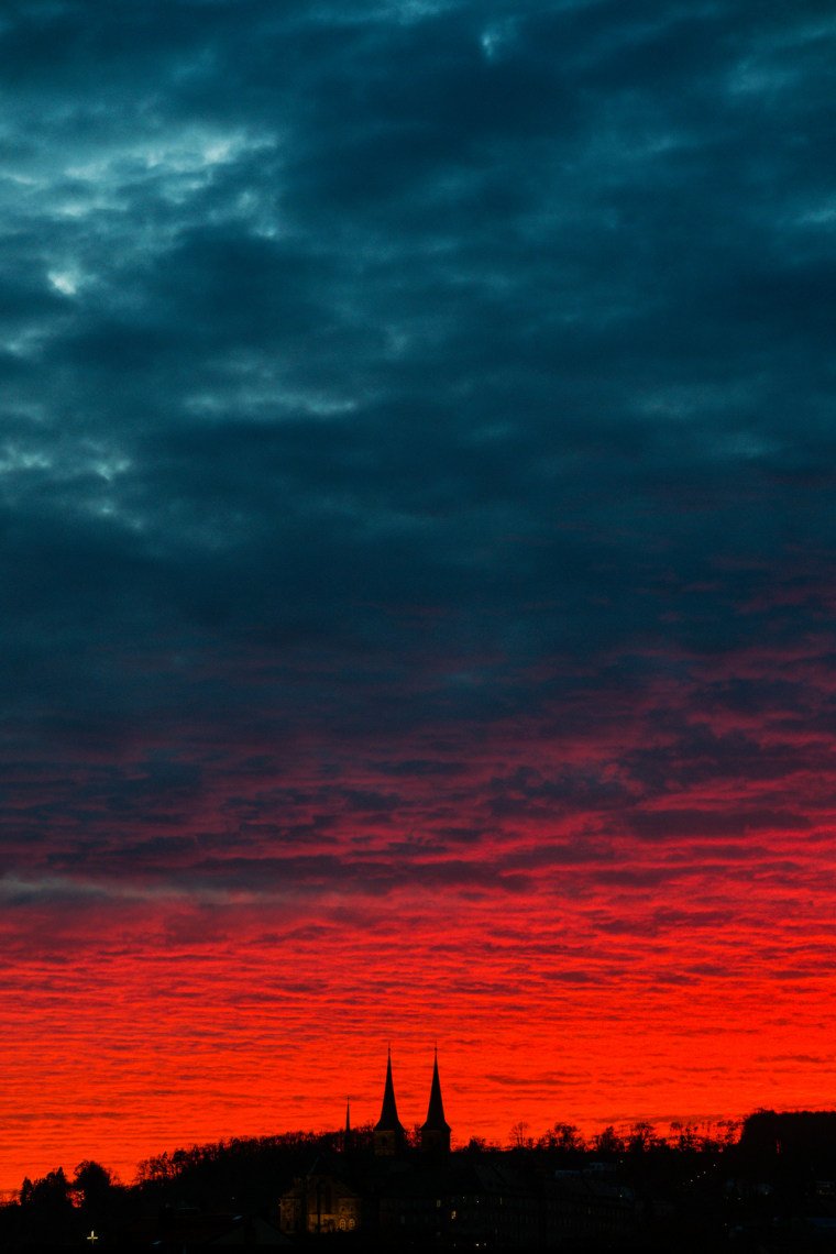 Red skies delight in Germany