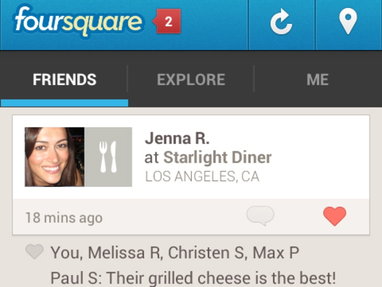Foursquare will now show users' full names