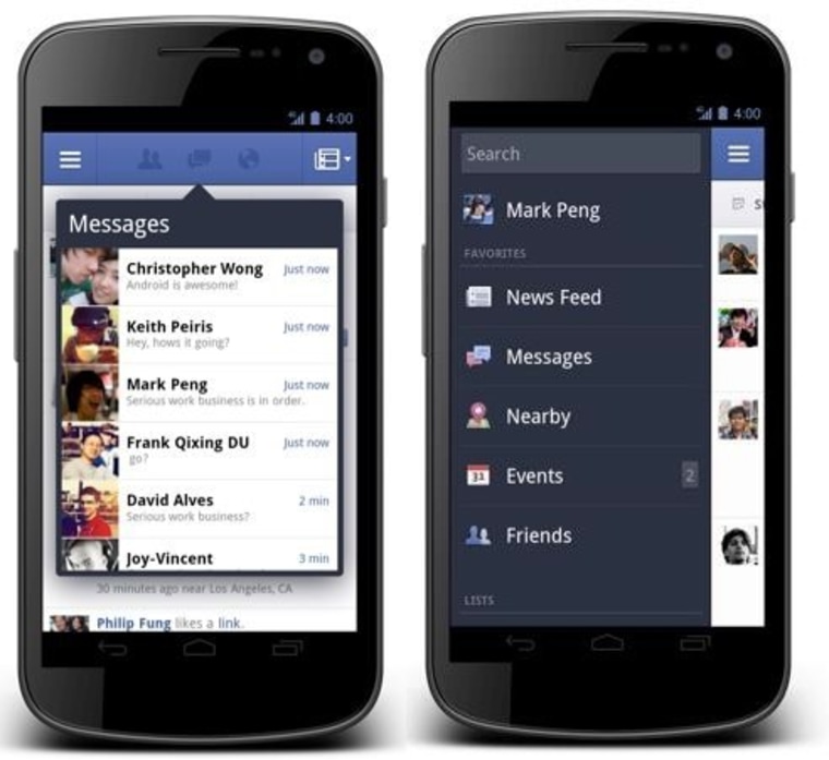 Facebook for Android app gets a makeover