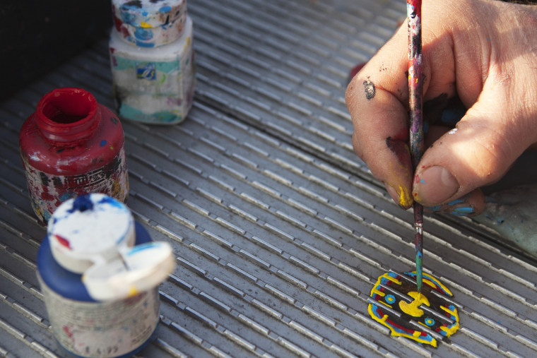 London artist paints miniature masterpiece on discarded chewing gum
