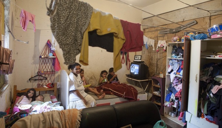 Over 20 stories of homeless families in Sao Paulo building