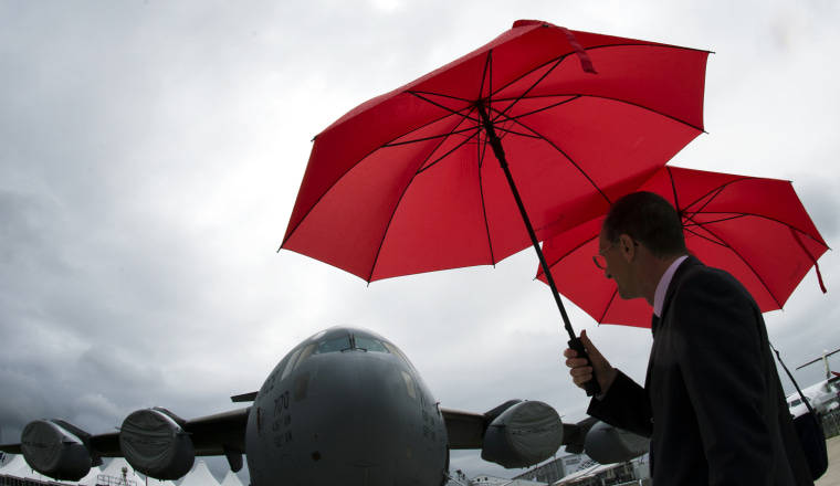 Aircraft large and small put on a show at the Farnborough International ...