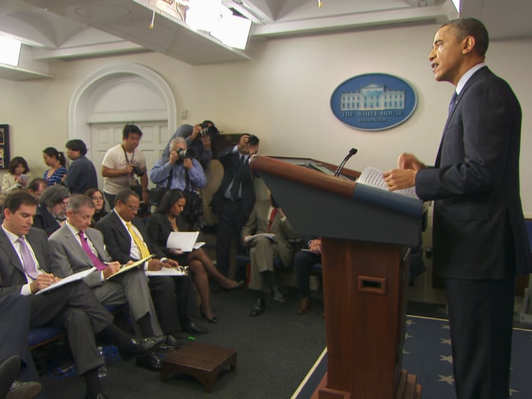 President holds press conference at White House