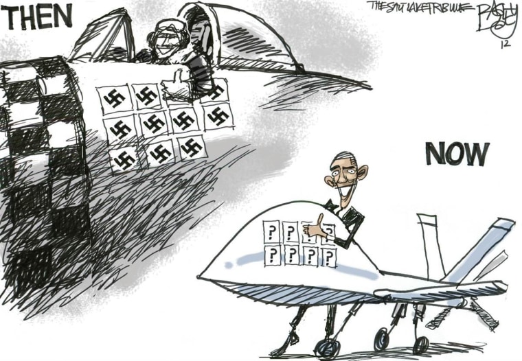 Cartoon slideshow: Obama's Drones