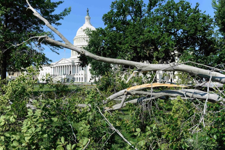 Millions lose power in Washington, D.C., area storm as heat wave continues