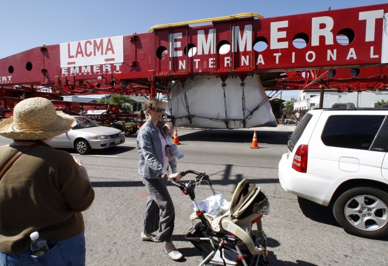 340-ton rock headed straight for Los Angeles by very slow-moving trailer