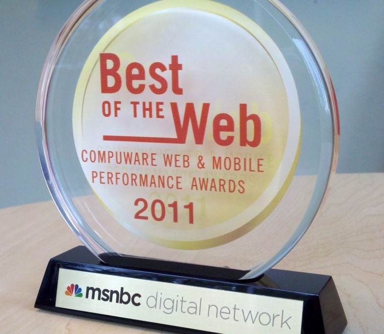 msnbc.com wins Compuware's "Best of Web" for site performance in 2011