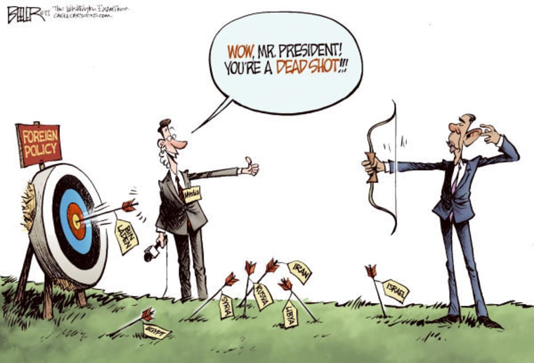 Five Cartoons About Obama's Victory Lap