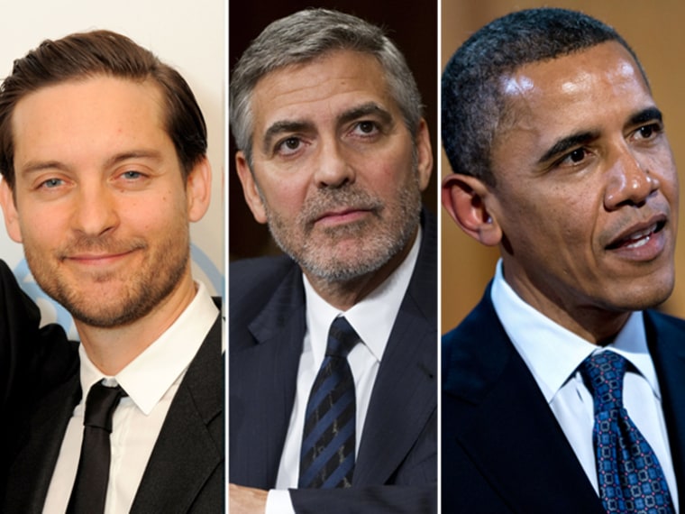 Obama shoots hoops with Batman and Spider-Man (their alter egos, anyhow)