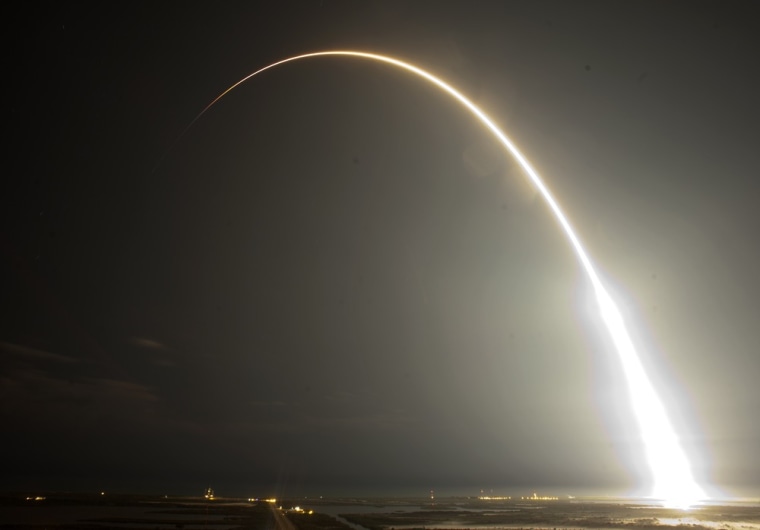 SpaceX rocket begins milestone mission to space station