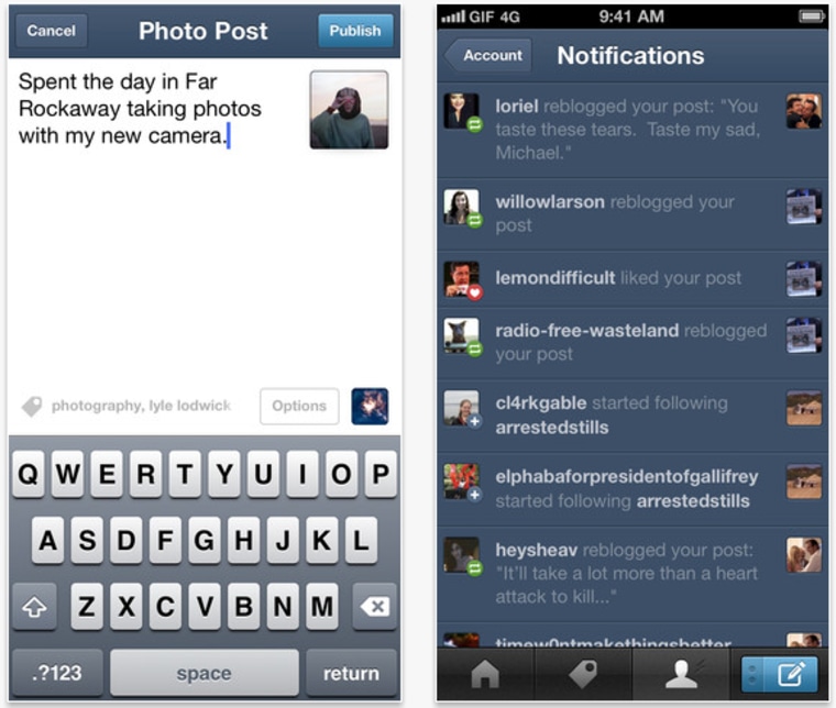 Tumblr revamps iPhone app