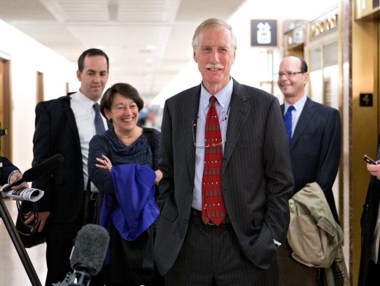 Independent King sides with Senate Democrats to bolster their majority