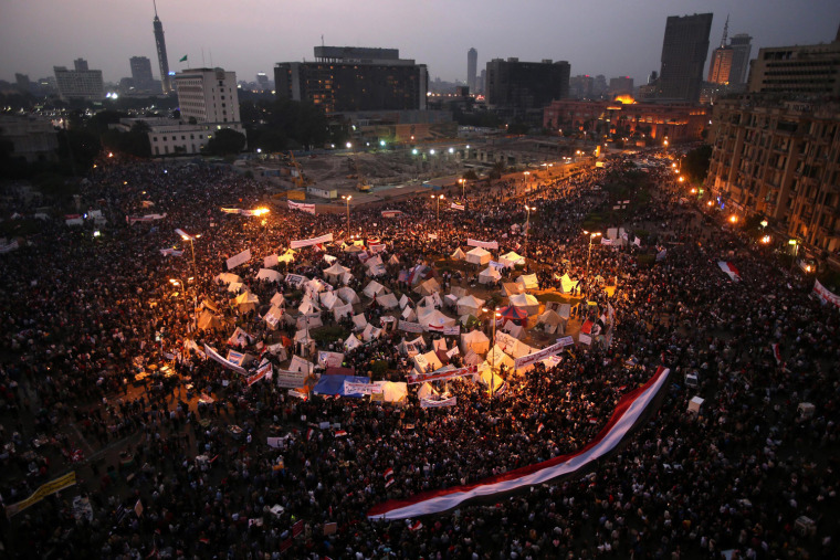 Tensions rise in Egypt's Tahrir Square as protests build