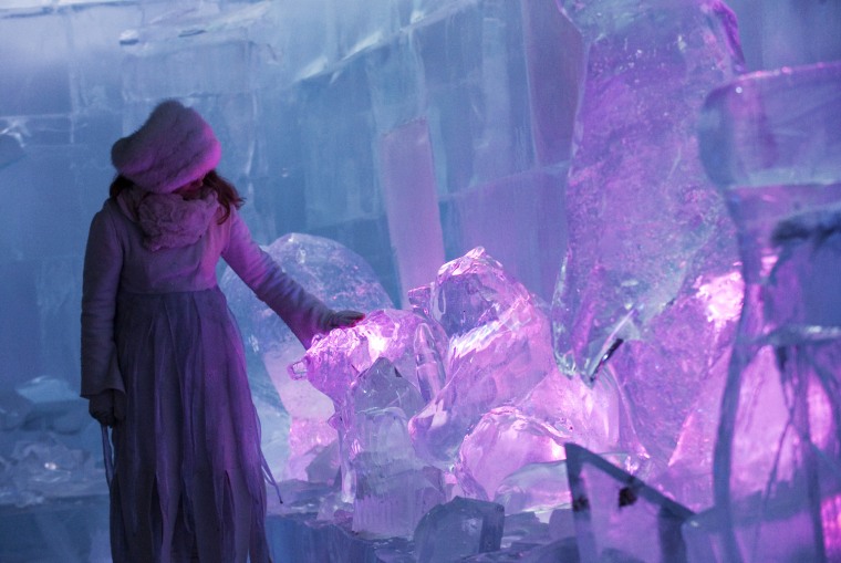 Ice sculptures featured at Finland's Santa Claus Village