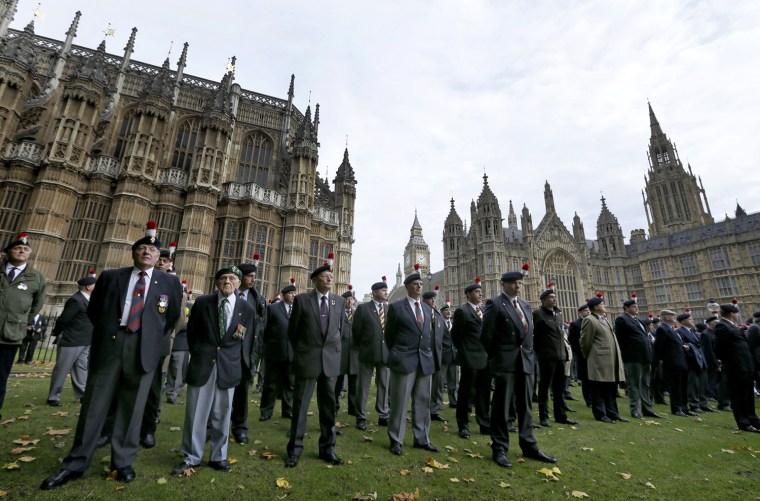 In a rare protest, British veterans march on Parliament to save their ...