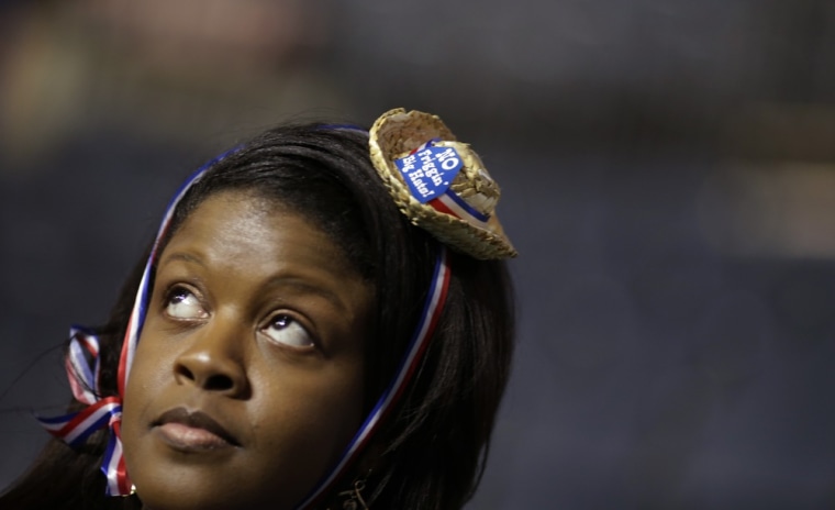 Wearing their party on their head at the DNC