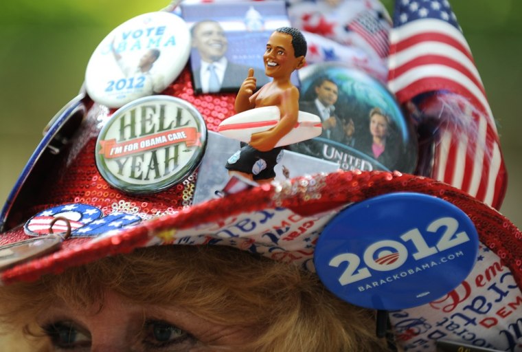 Wearing their party on their head at the DNC