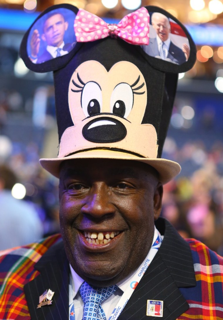 Wearing their party on their head at the DNC